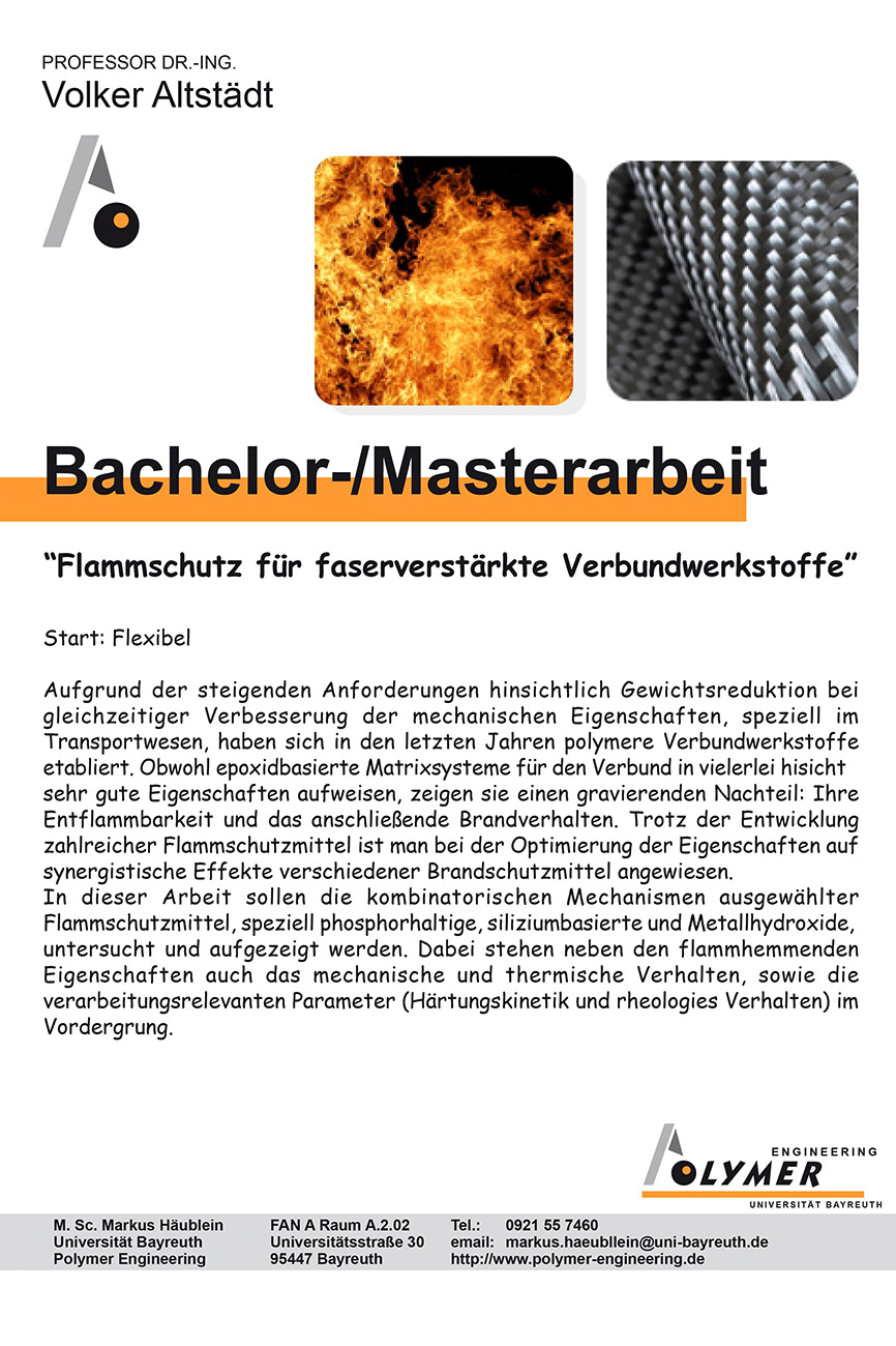 Studentische Arbeiten | Polymer Engineering Bayreuth